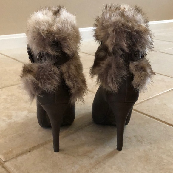 Shoes | Fur Heeled Luxe Boots | Poshmark